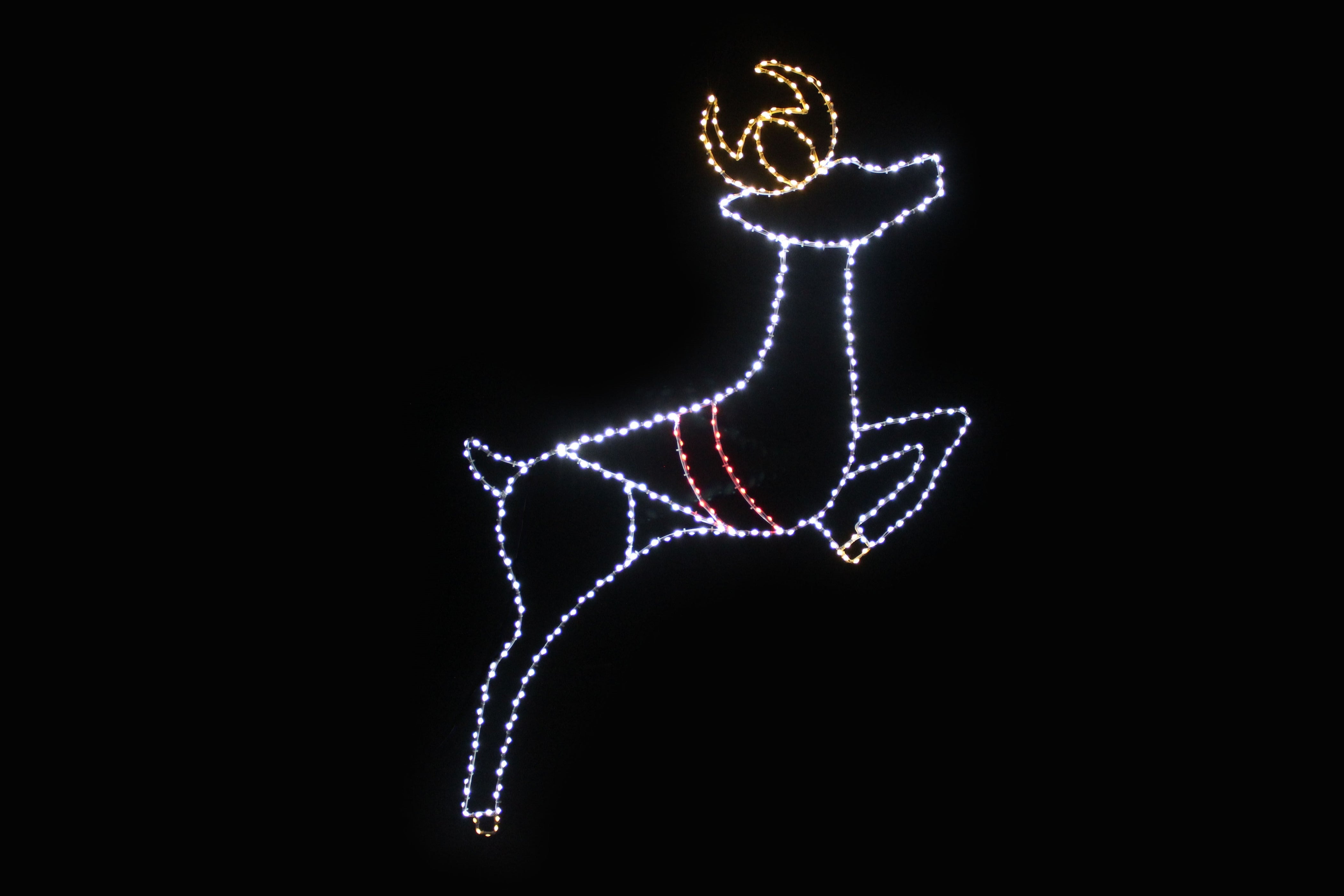 Reindeer Leaping — Lights for Christmas