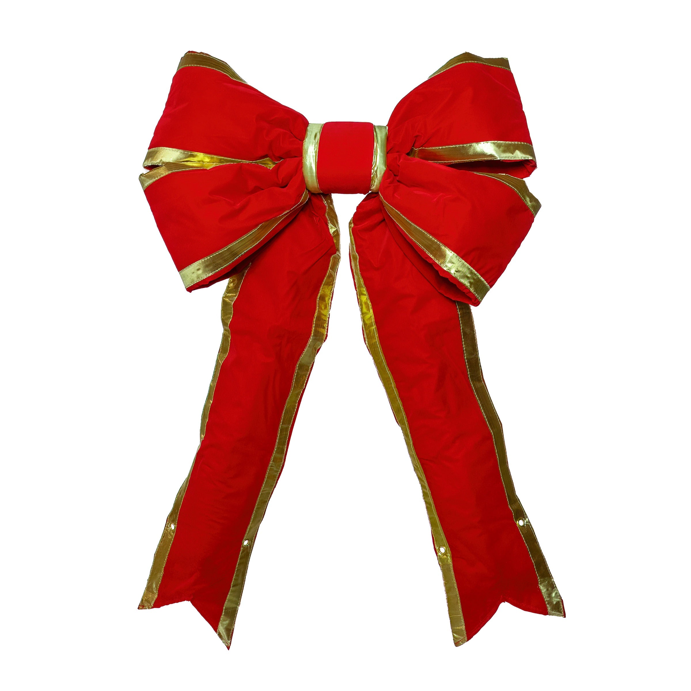 Red Bow with Gold Trim — Lights for Christmas