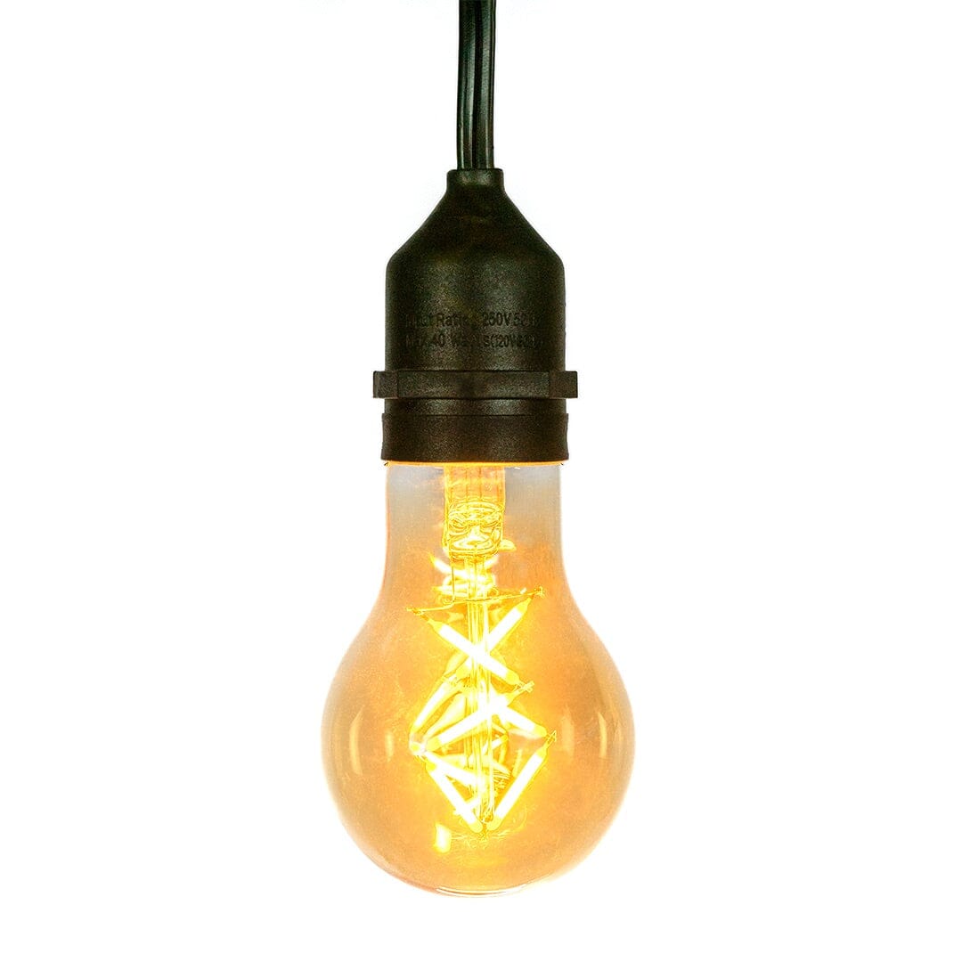 Edison Bulb - A60 Fish Line Filament Amber — Lights for Christmas